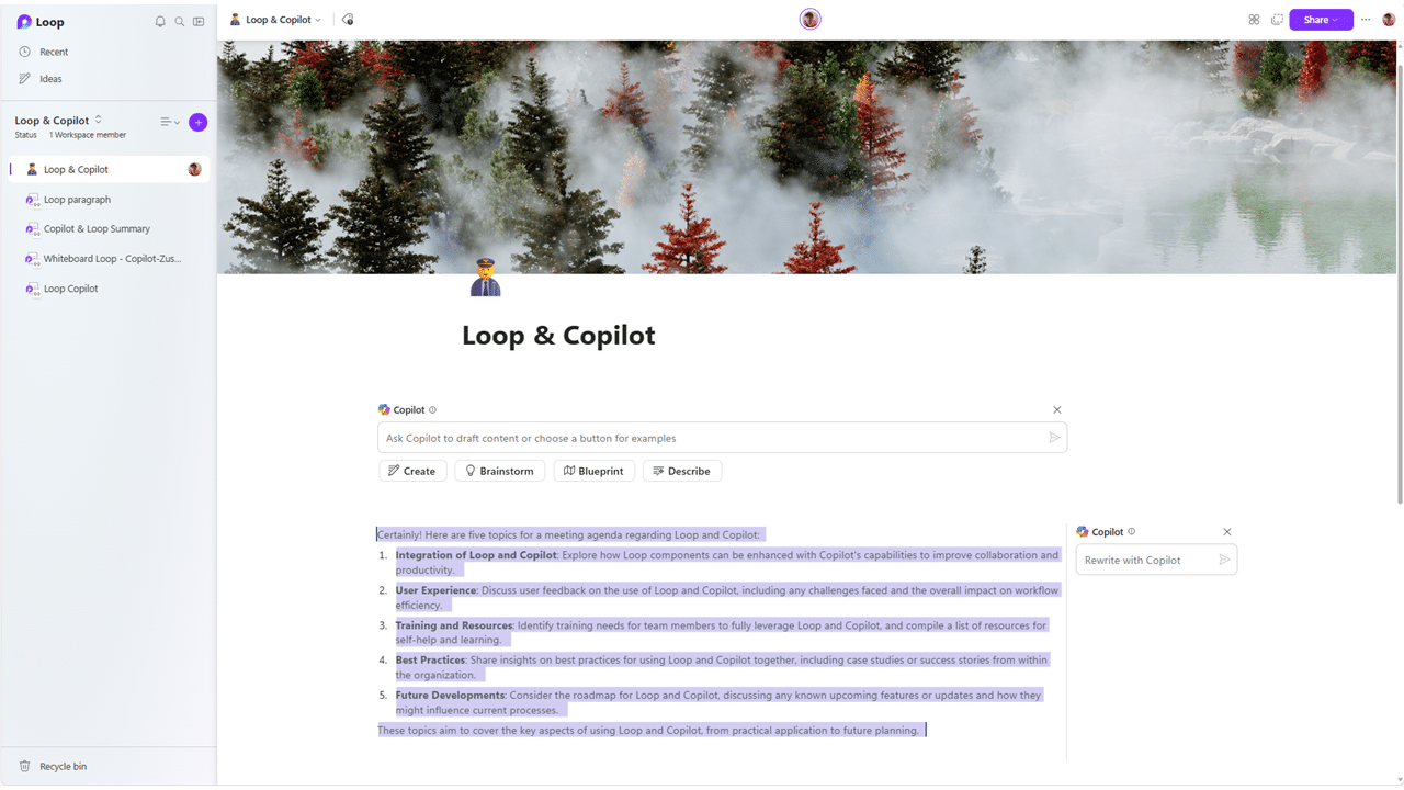 Microsoft Loop mit Copilot automatisieren – 3 Beispiele